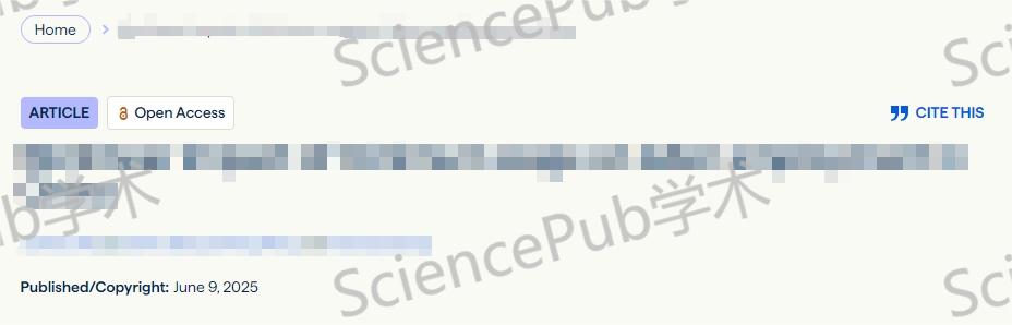 8本超级水刊！真正有稿就收，中科院1-4区覆盖，最快1周录用！SciencePub学术 - SciencePub学术